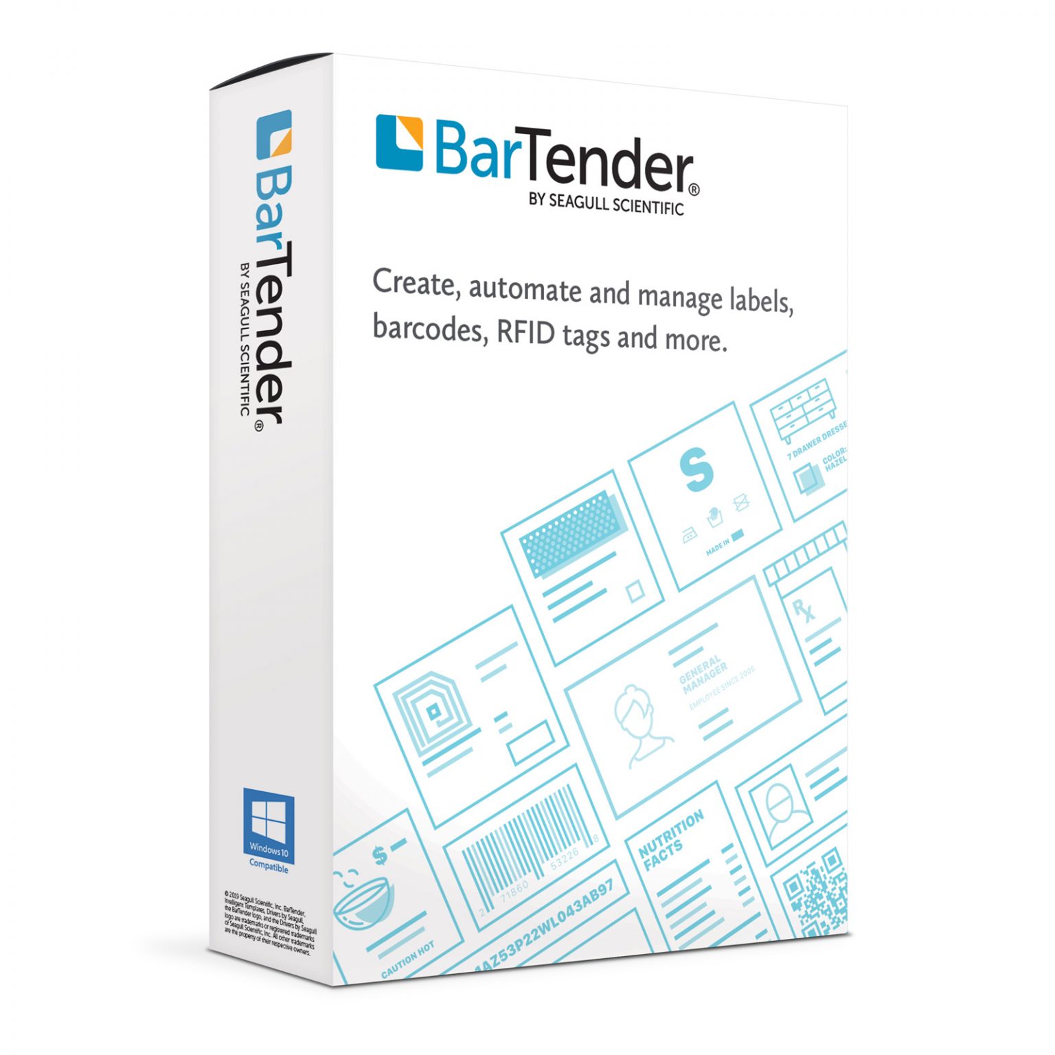 BarTender Starter Edition Label Software BTS-1 1x Lic. for 1 Printer +1 ...