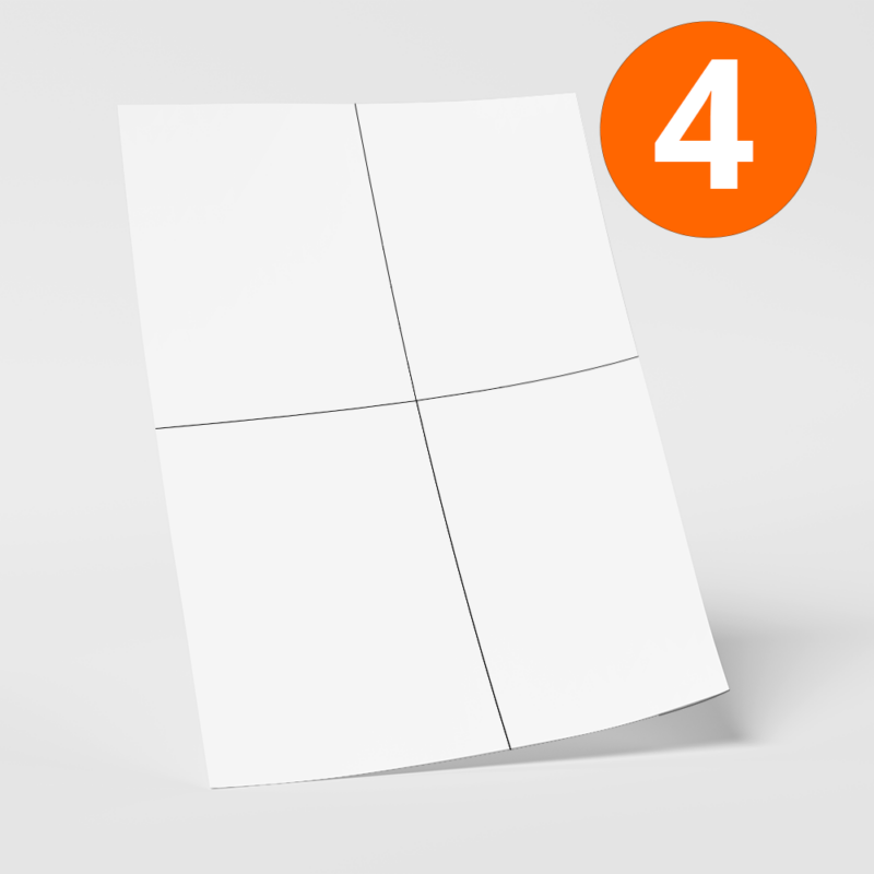 LL04NSE Plain A4 Labels 4 Labels Per Sheet 105 x 148.5mm 500 Sheets ...