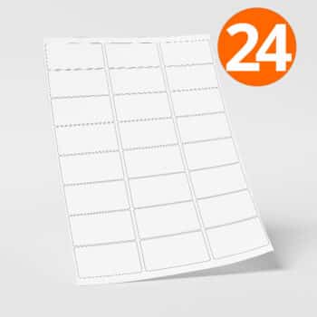 LL24 Plain A4 Labels 24 Labels Per Sheet 63.5 x 33.9mm 500 Sheets ...