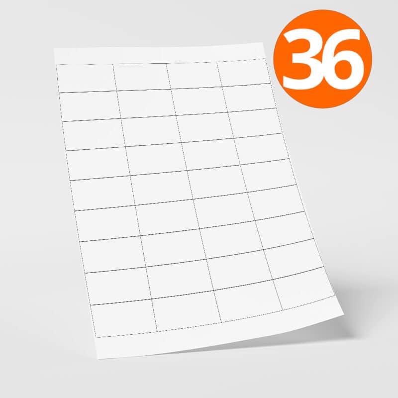 LL36 Plain A4 Labels 36 Labels Per Sheet 48.9 x 26.9mm 500 Sheets ...