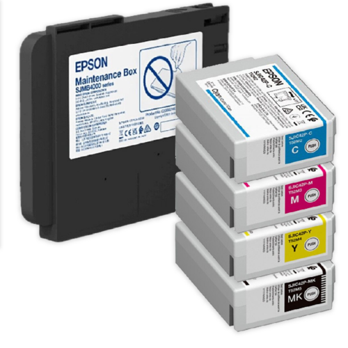 Matte Ink Cartridges Bundle Pack for Epson CW C4000 Label Printer ...